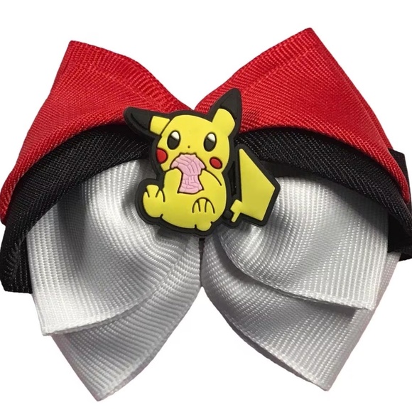 LilRoseBows | Accessories | Pikachu Pokemon Pocket Monster Themed Hair ...